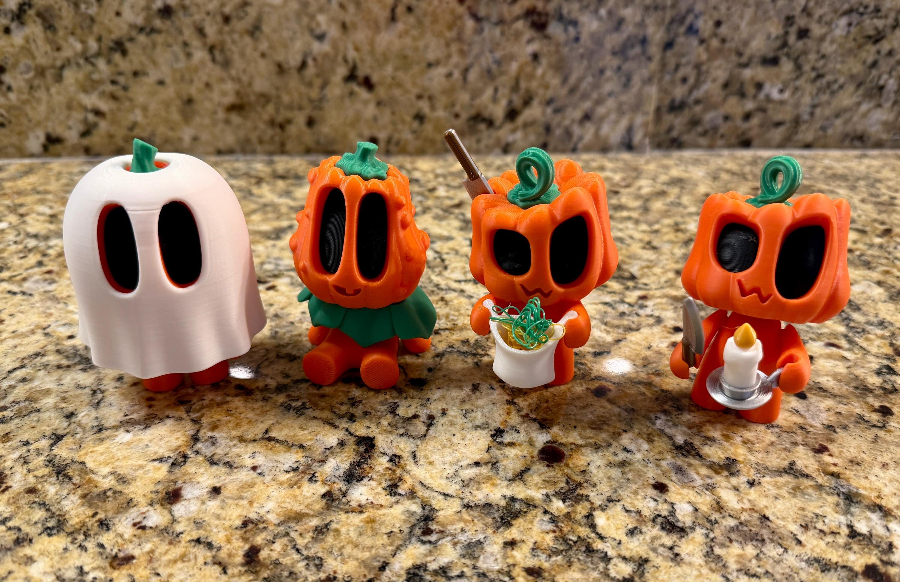 Customizable 3D Printed Blob Pumpkins – Articulating Halloween Figures ...